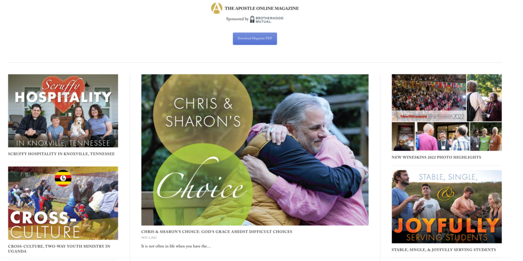 Subscribe to receive the upcoming issue of The Apostle magazine.